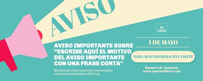 Plantillas gratis para Anuncios Informativos