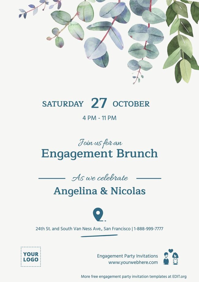 Customize Engagement Party Invitation Templates