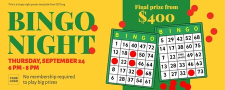 Create a Bingo Night flyer or poster online