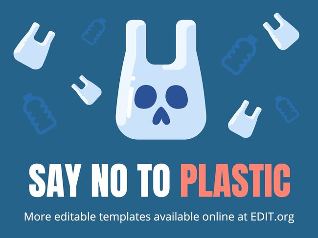 Stop Plastic Pollution poster templates