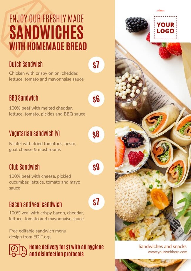 Free Sandwich Flyer Designs