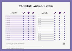 Online bearbeitbare Vorlagen für Checklisten