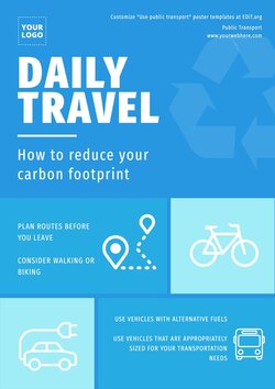 Design Sustainable Transport Posters with Editable Templates
