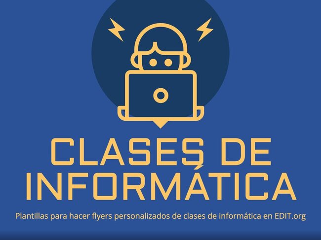 Diseña flyers de Cursos de Informática con plantillas