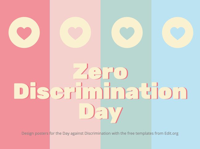 Zero Discrimination Day Poster Templates