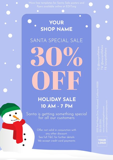 Customizable Santa letter & poster templates