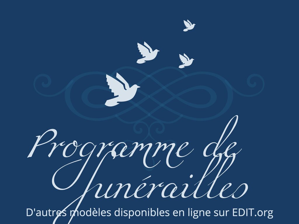 Personnalisez un modèle gratuit de Programme Funéraire