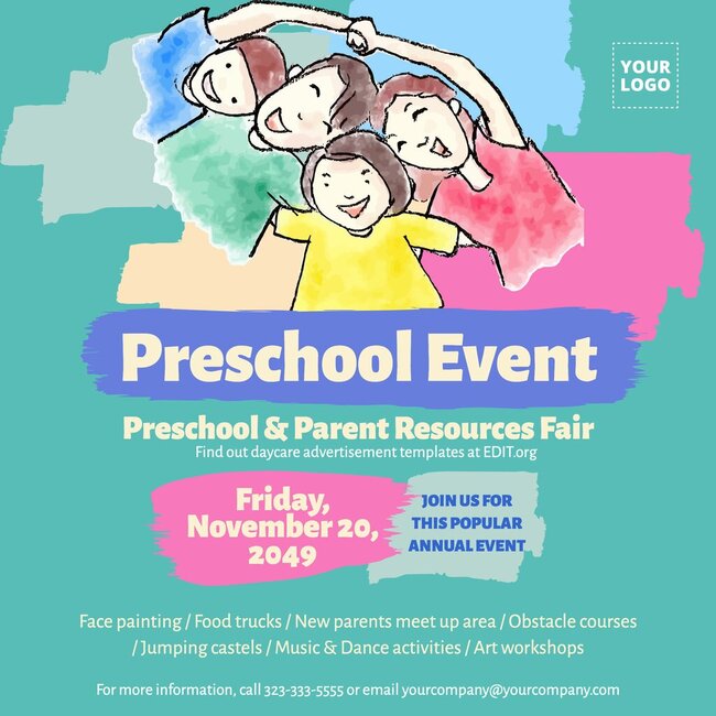 Editable Daycare Flyer Templates Online