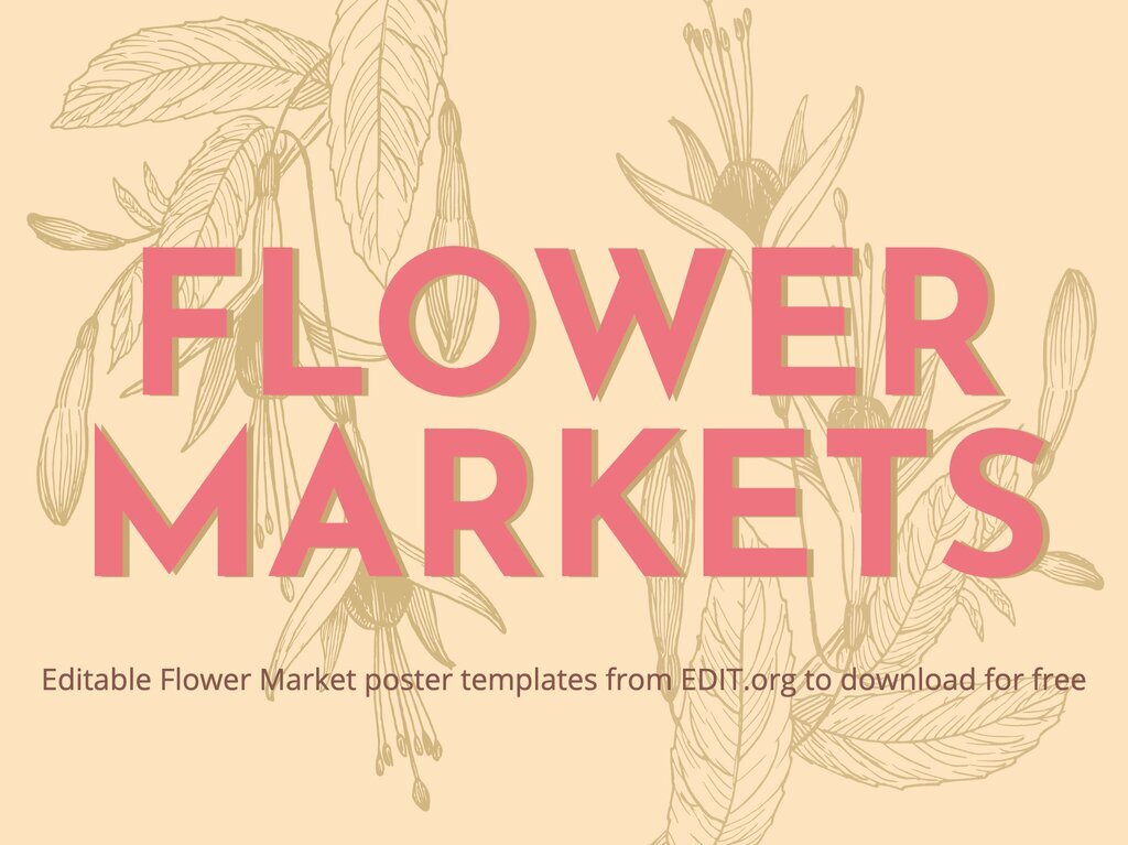 Design Flower Market Posters with Free Templates