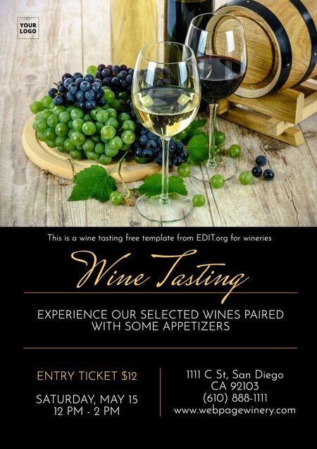 Editable Wineries and Liquor Store Templates