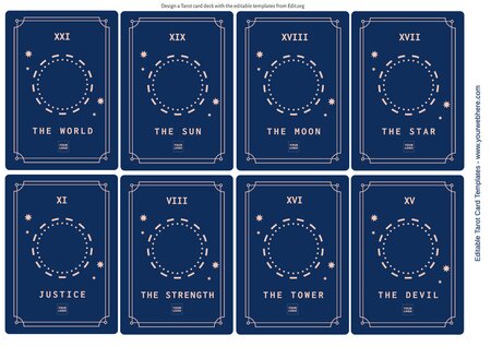 Blank Tarot Card Templates to Print