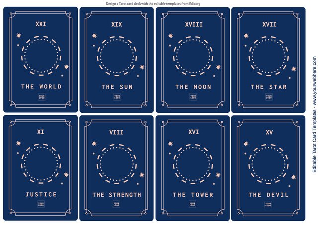 Blank Tarot Card Templates to Print