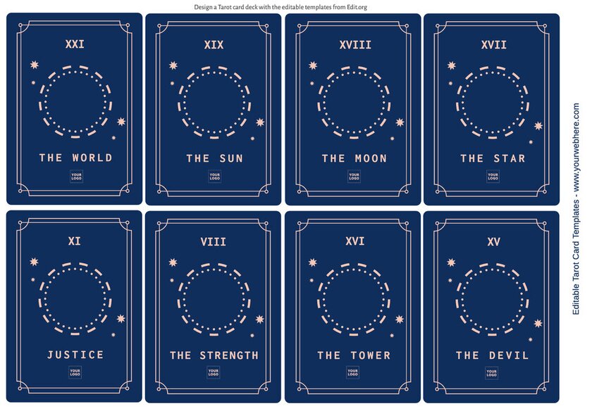 Blank Tarot Card Templates to Print