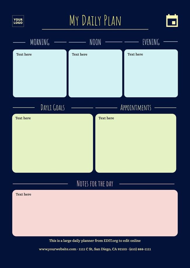 Daily Planners to Customize Online