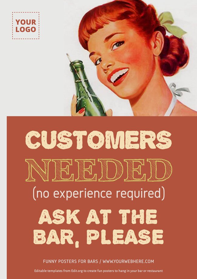 Creative Funny Bar Signs to Customize Online