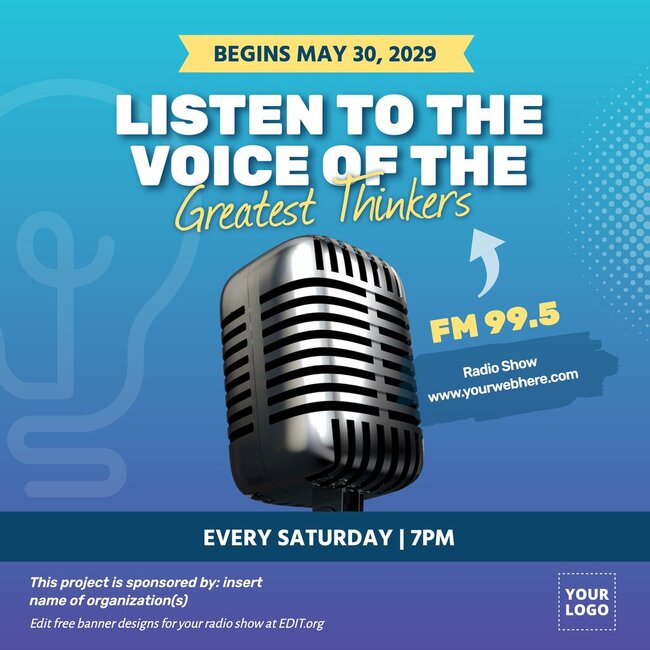 Radio Show Flyer Templates to Customize Online