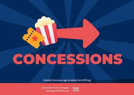 Customize a Concession Stand Banner Template