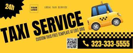 Editable Taxi banner & business cards templates