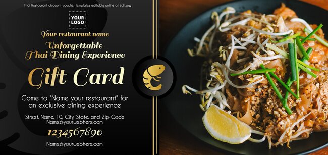 Thai Restaurant Flyer & Menu Templates