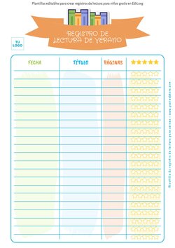 Edita una Hoja de Registro de Lectura online