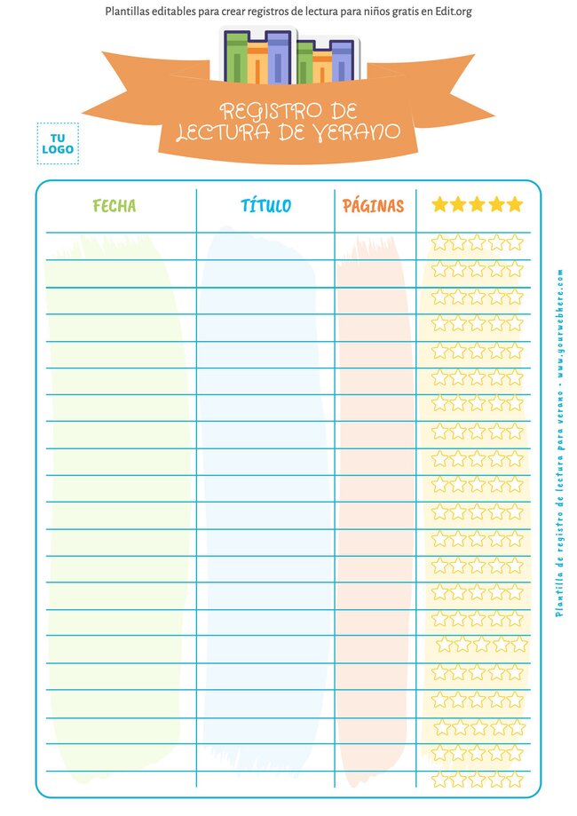 Edita una Hoja de Registro de Lectura online