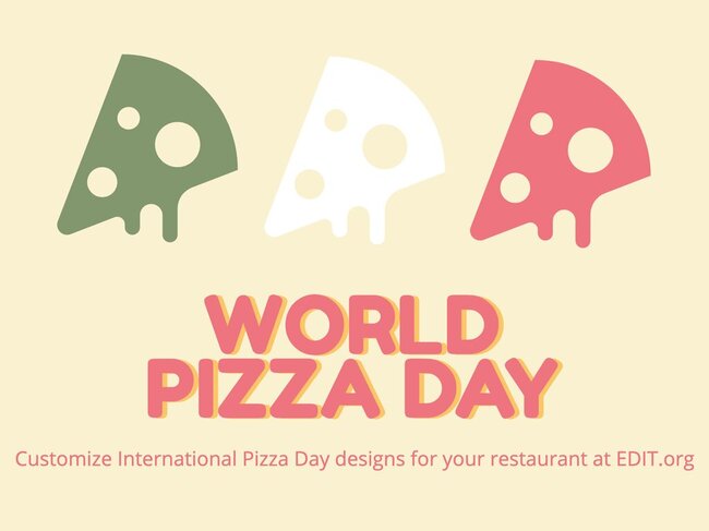 Free designs for International Pizza Day