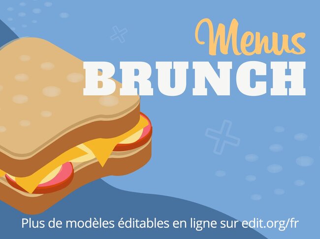 Modèles de menus de petit-déjeuner et de brunch modifiables