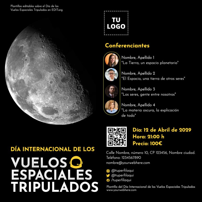 Pósters del Día de los Vuelos Espaciales Tripulados