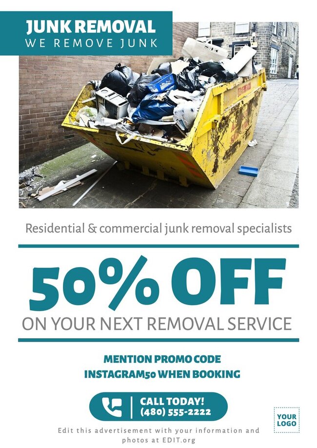 Free Junk Removal Service Flyer Templates