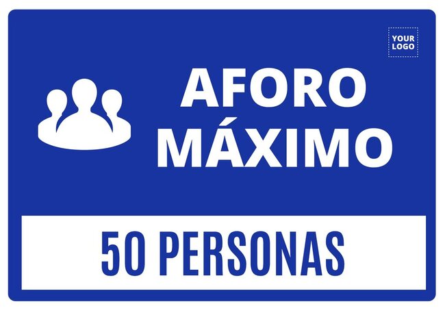 Carteles de aforo máximo para imprimir