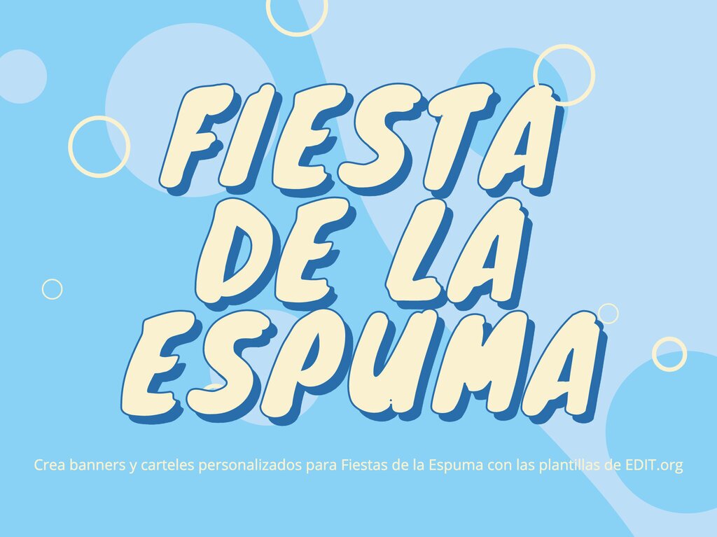 Crea flyers de Fiesta de la Espuma con plantillas editables