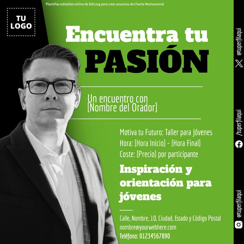 Flyers de Charlas Motivadoras para editar