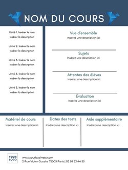 Modèles de Syllabus didactic programming à éditer en ligne