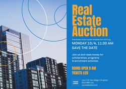 Free templates to create auction posters and ads