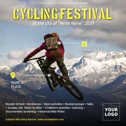 Editable Bike Race Poster Templates