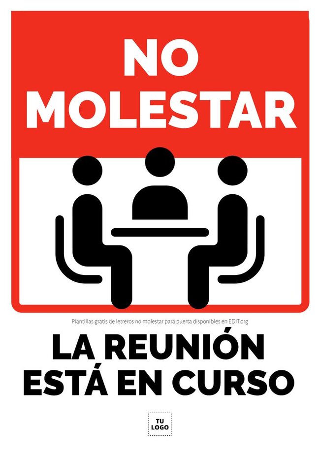 Edita un cartel de No Molestar para imprimir
