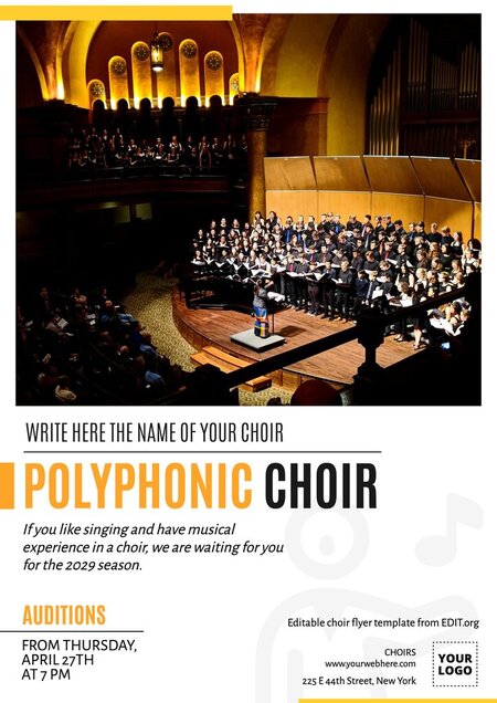 Choir Poster Templates to Edit Online