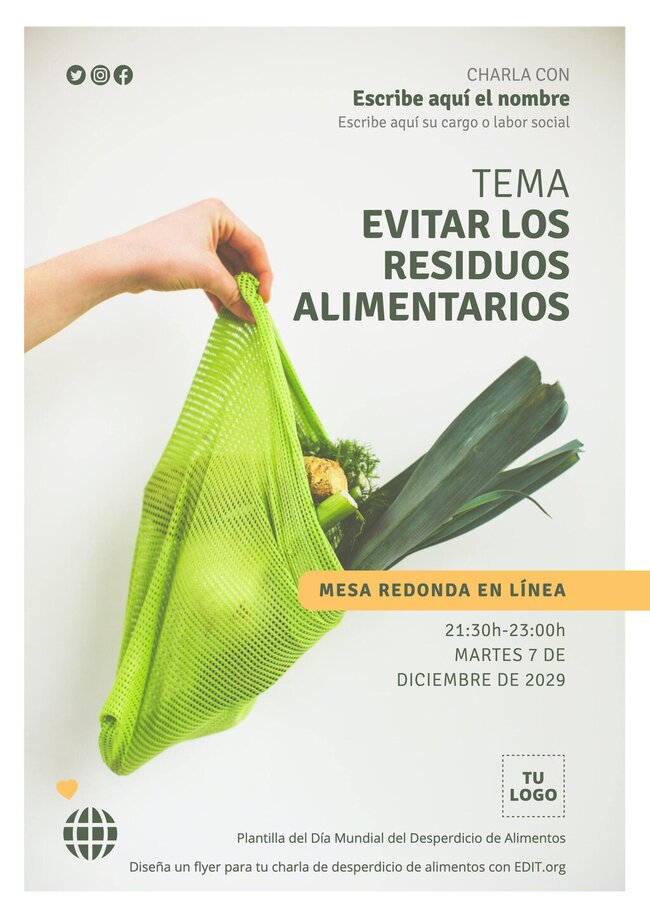 Pósters para reducir el Desperdicio de Alimentos
