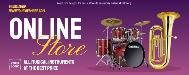 Make Music Store Banner Designs for Free
