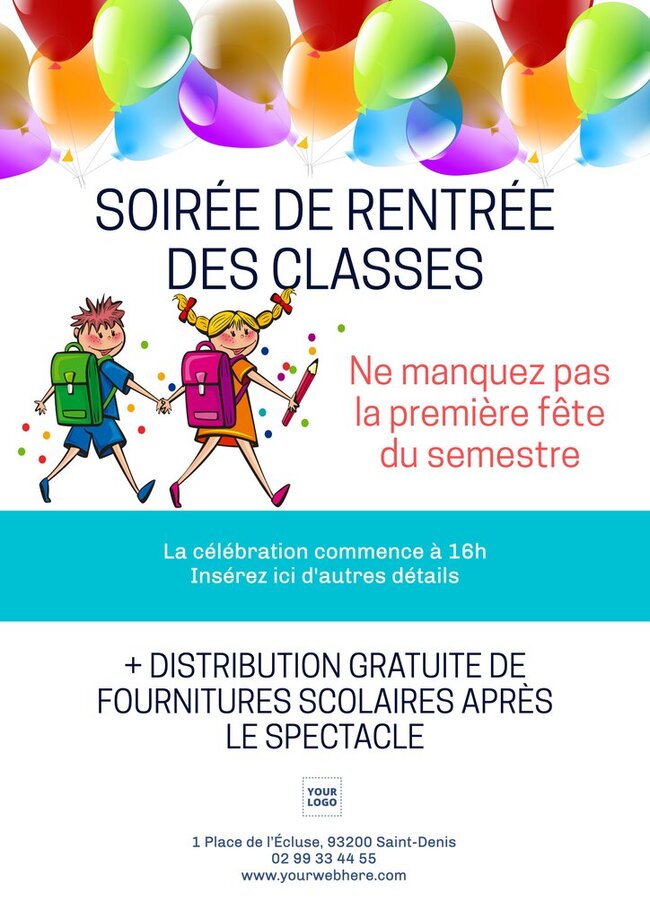 Modèles pour vos campagnes de rentrée scolaire