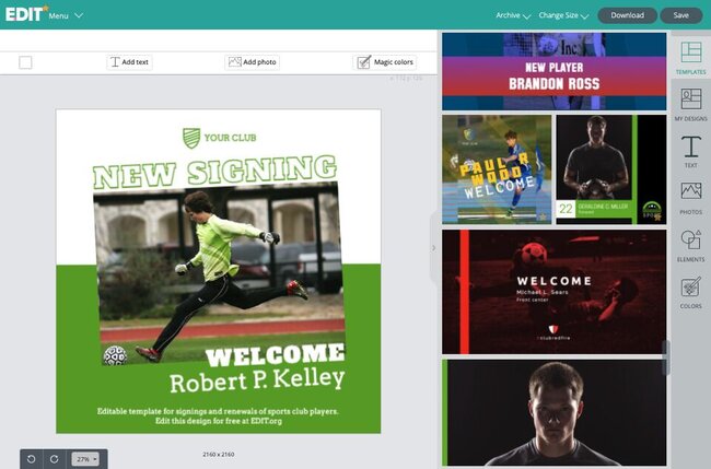 New Signings and Player Renewal Banner Templates