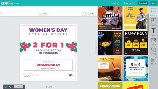 Editable 2 for 1 Offers Templates