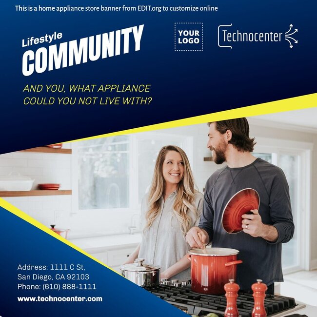 Editable Home Appliance Stores Posters