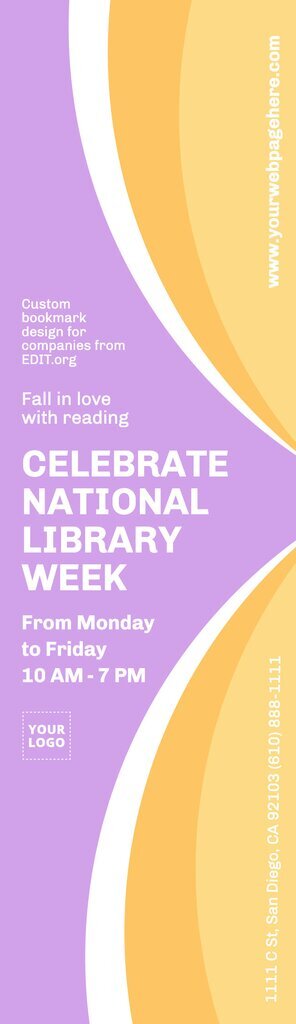 Free bookmark templates online