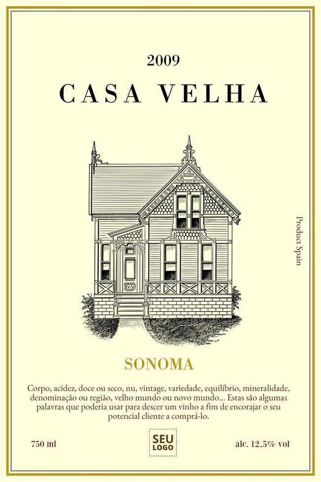 Modelos de rótulos de vinho personalizáveis online