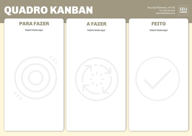 Modelos grátis para criar quadros Kanban para imprimir