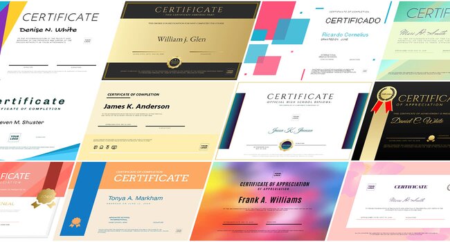 Diploma and Certificate Templates